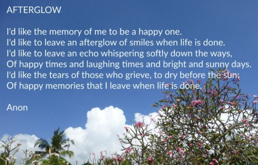 All The Best... Alternative Poems For A Funeral. - All The Best Celebrant
