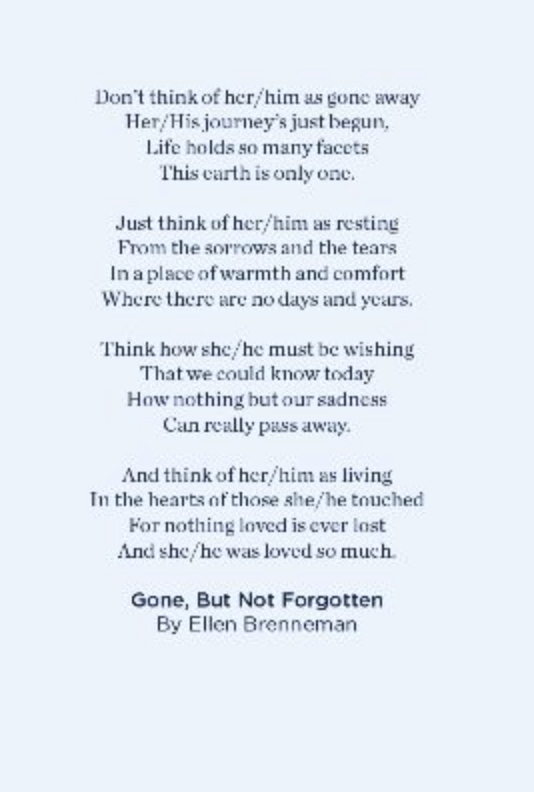 All The Best... Alternative Poems For A Funeral. - All The Best Celebrant