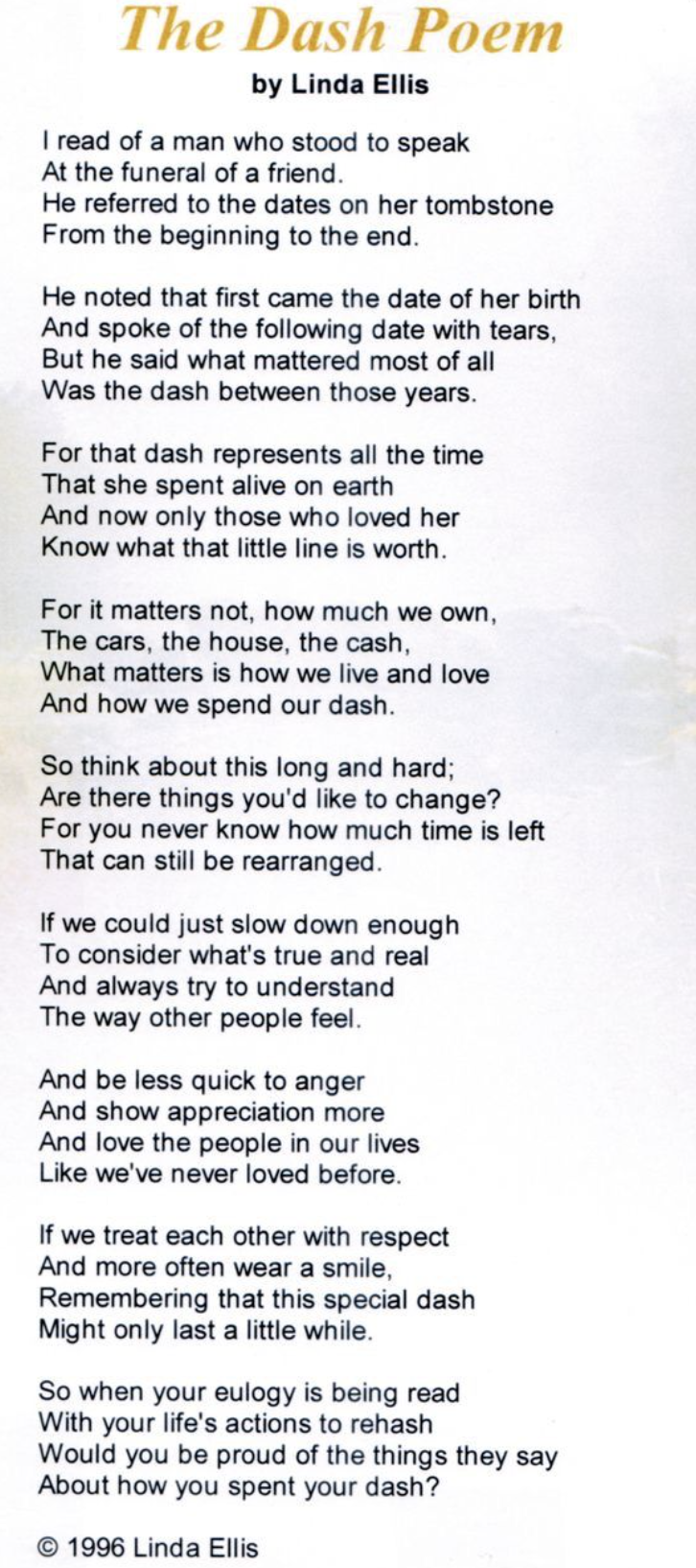 All The Best... Alternative Poems For A Funeral. - All The Best Celebrant