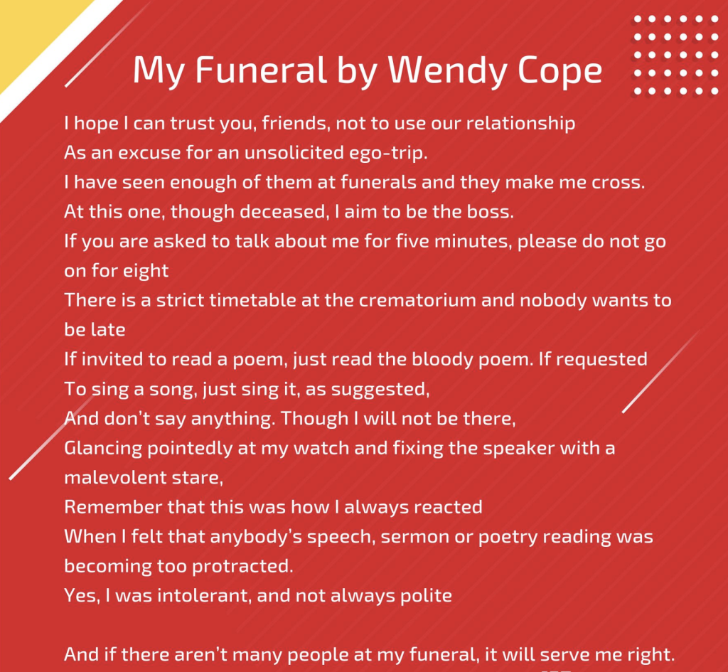 All The Best... Humorous Poems For A Funeral. - All The Best Celebrant
