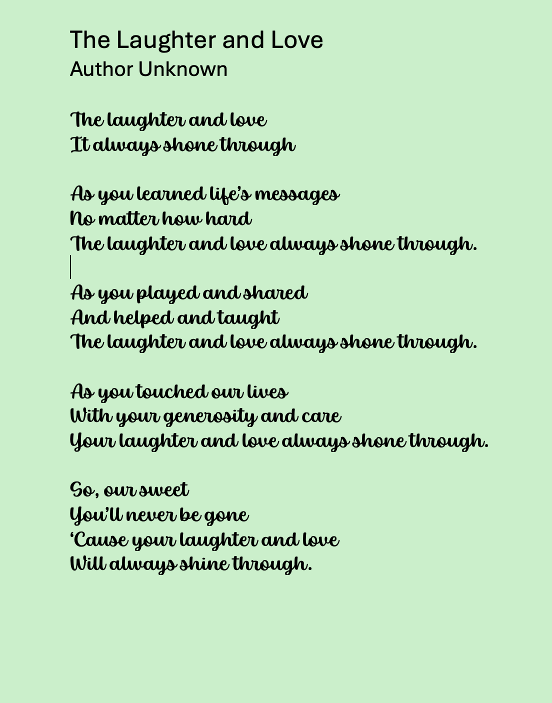All The Best... Humorous Poems For A Funeral. - All The Best Celebrant